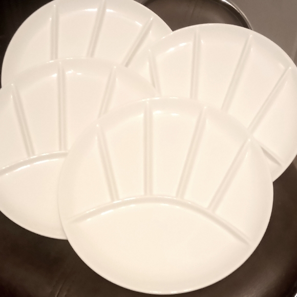 Source Unknown | Dining | Ceramic 6 Section Plates Set Of 4 | Poshmark